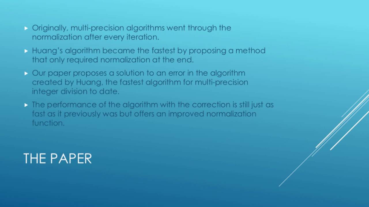 [CSC317] Multiple-Precision Integer Division