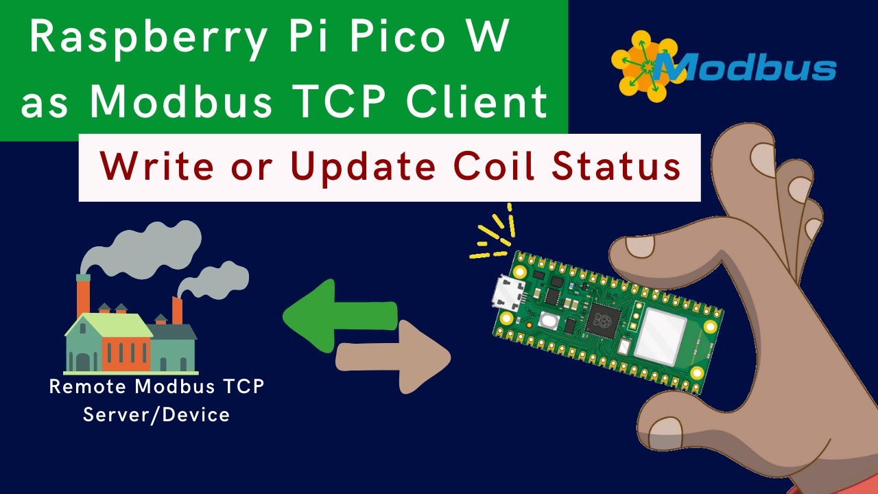 How to Write or Update Coil Status of Modbus TCP Device from Raspberry Pi Pico W using MicroPython