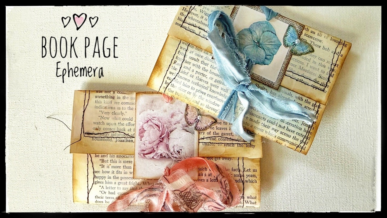 Book Page Ephemera - Junk Journal - Tutorial