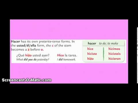 preterite of ir, ser, hacer, ver, dar