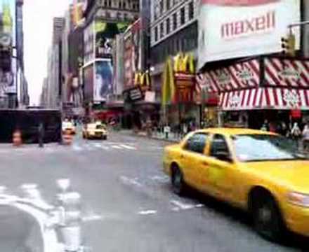 Yellow cabs in Times Square