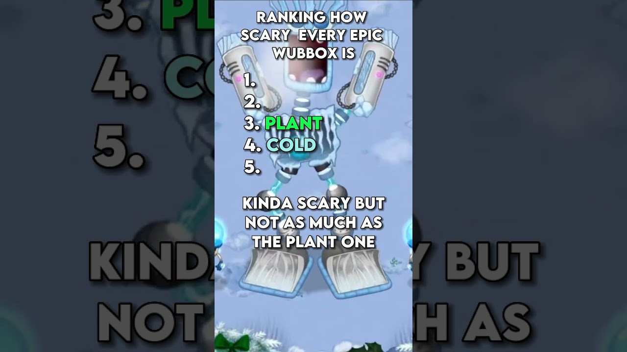 Ranking how scary epic Wubbox are #edit #wubbox #mysingingmonsters