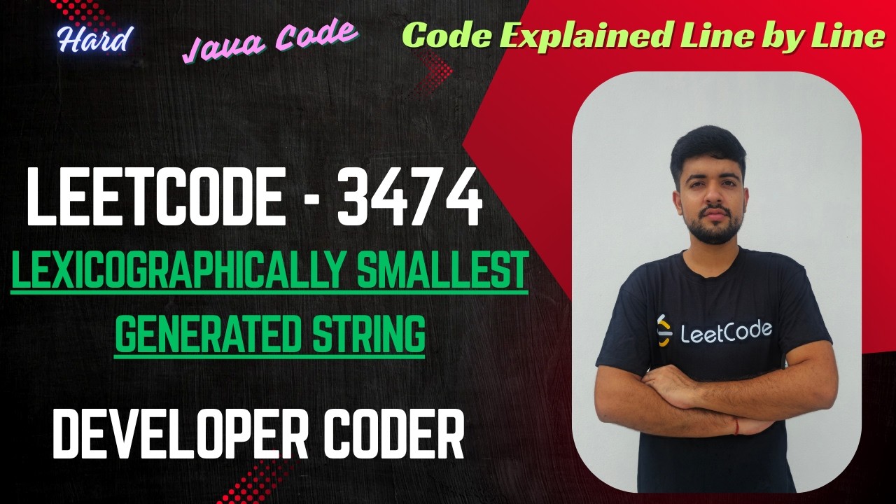 Lexicographically Smallest Generated String | LeetCode 3474 | Java Code | Developer Coder