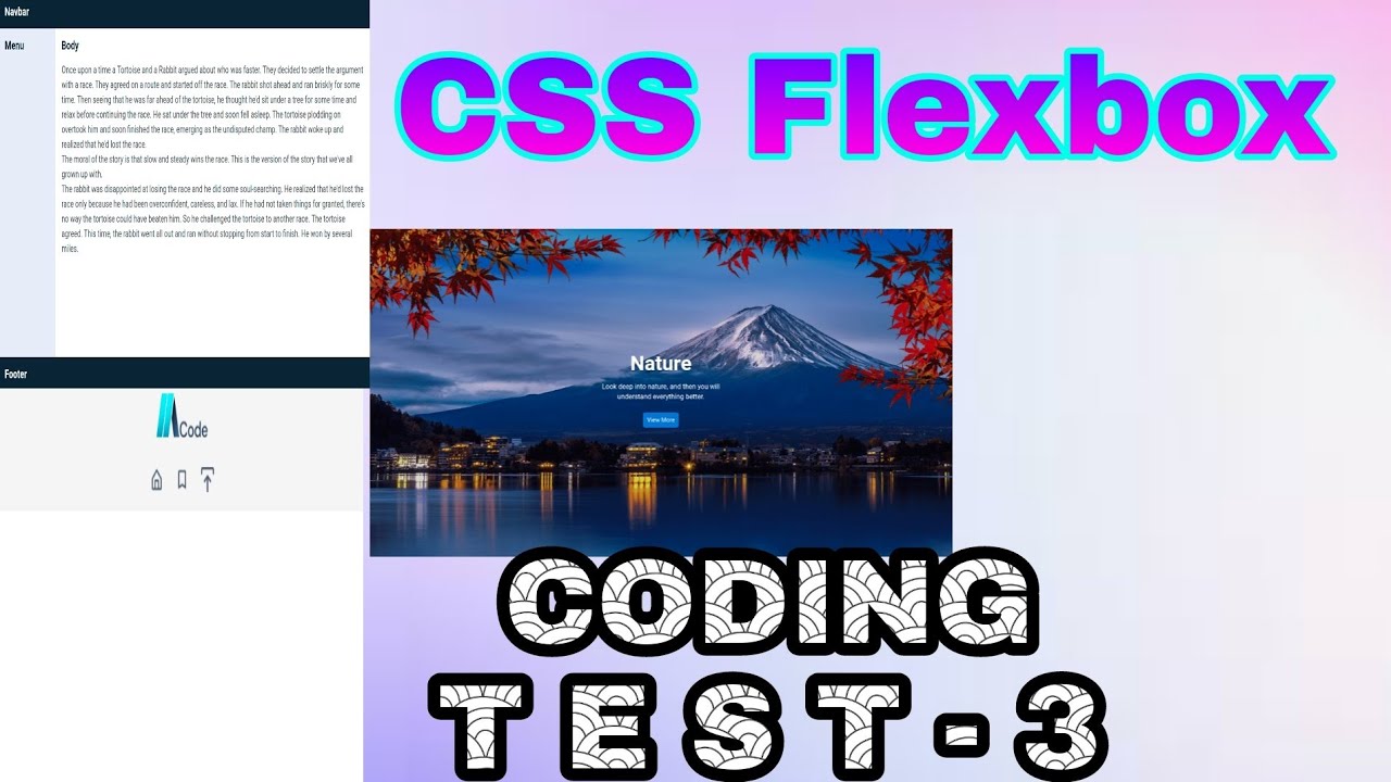 CODING TEST - 3 || 3 Practices || Frontend intermediate Using CSS Flex Box || #nxtwave || #ccbp