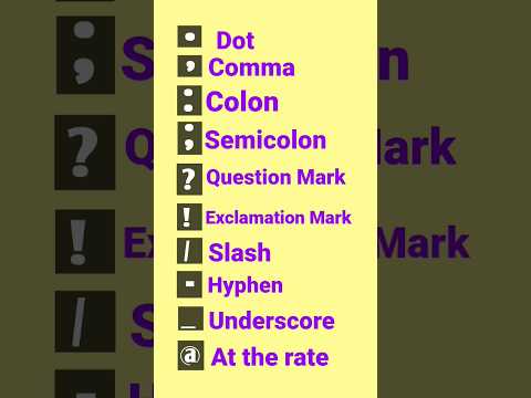 DOT, COMMA, COLON, SEMICOLON, QUESTION MARK, EXCLAMATION MARK, AT , SLASH, HYPHEN, UNDERSCORE
