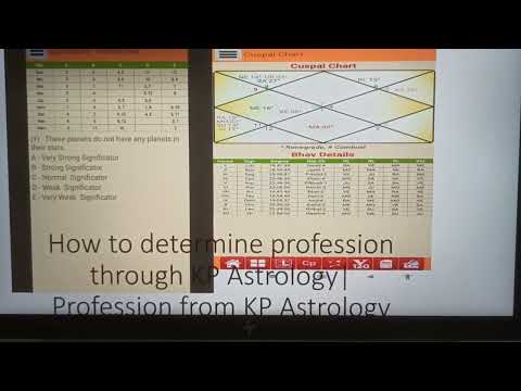 How to determine profession through KP Astrology| Profession from KP Astrology