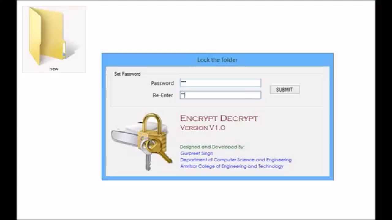 Encrypt Decrypt V1.0- Folder Locking
