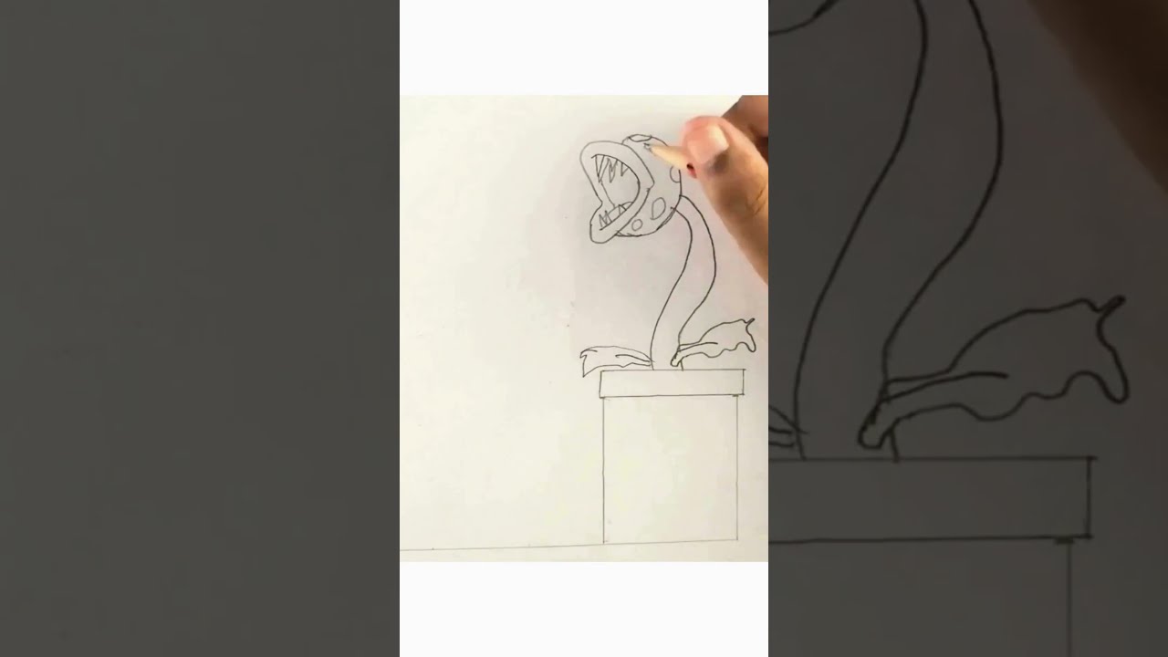 Piranha Plant Drawing 🌱 Easy Step-by-Step Tutorial I