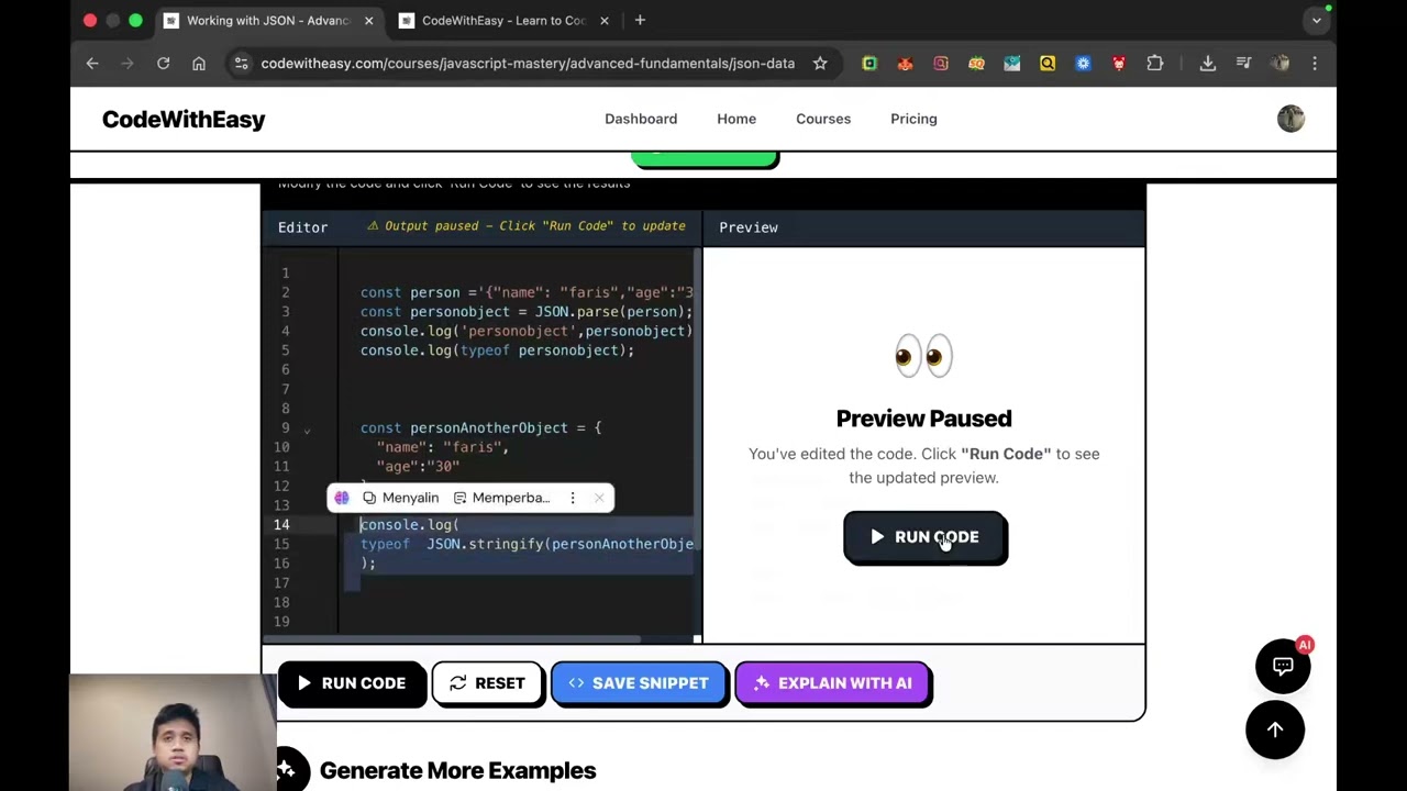 JavaScript JSON Explained: JSON.parse() vs JSON.stringify() (with Examples)