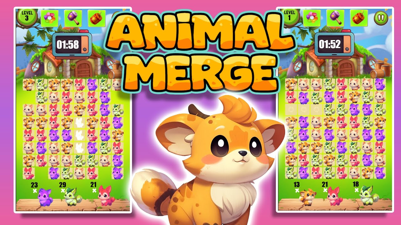 Animal Merge || Construct 3 Game Template || Source code