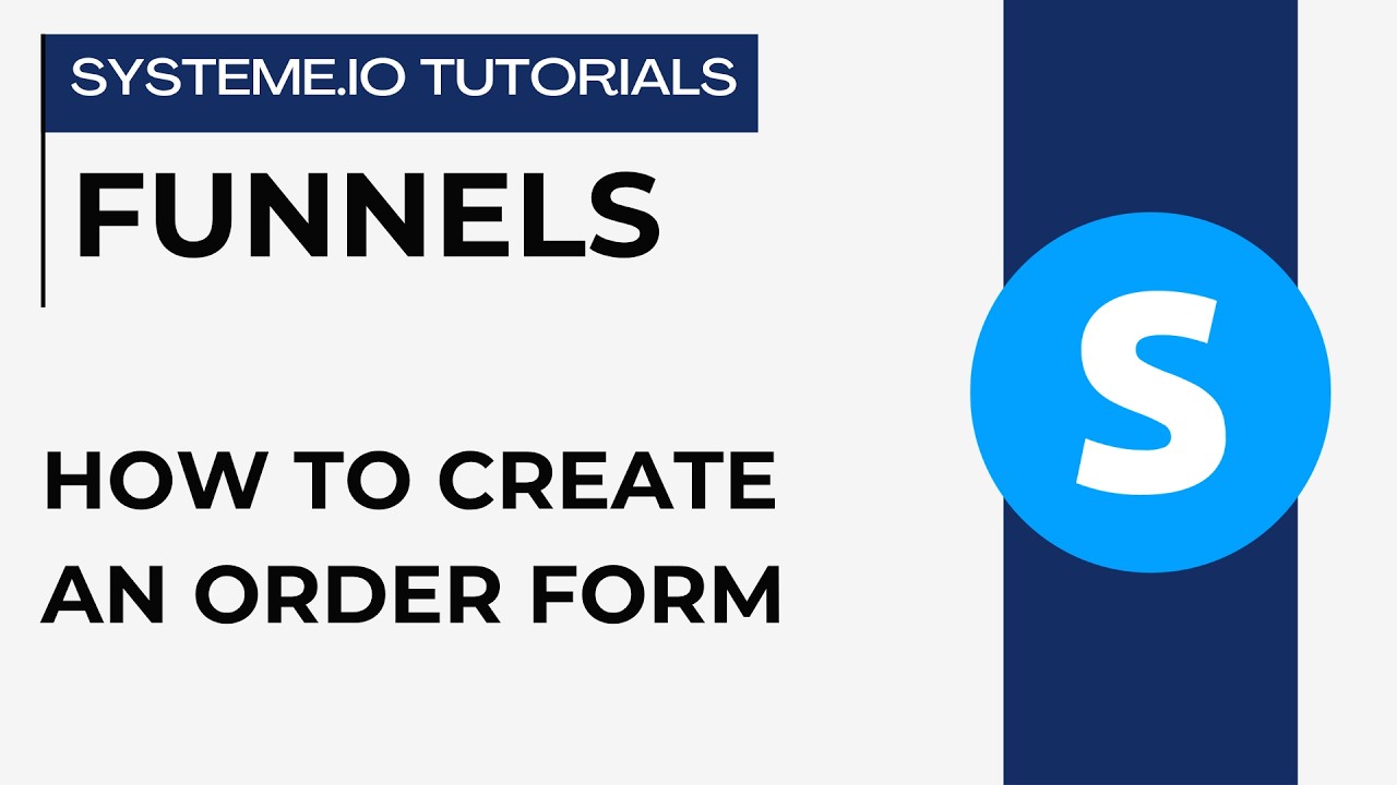 How to create an order form/payment page | systeme.io tutorials
