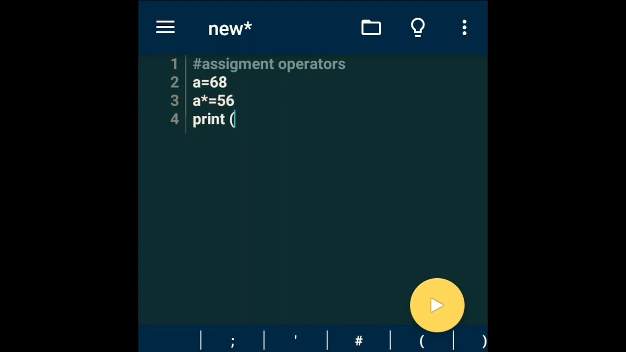 assignment operator in python