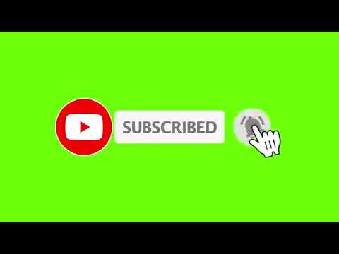 Youtube Animated Green Screen Subscribe Button with bell icon sound tan tan / click Subscribe Button