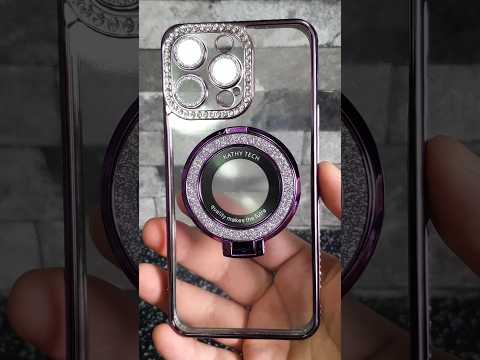 iPhone 16 Pro Max MagSafe Glitter Case 💜 Purple Zircon Frame + Lens Protection