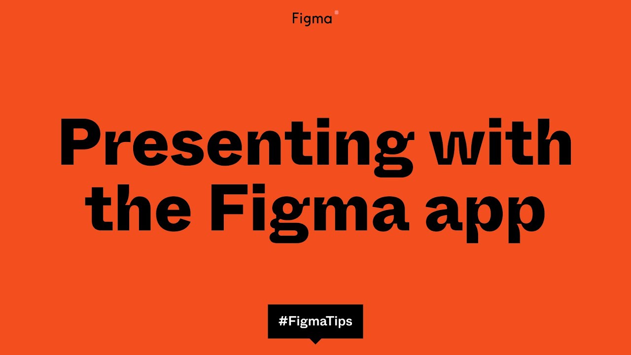 Presenting with the Figma app