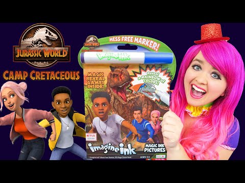 Coloring Camp Cretaceous Jurassic World Magic Ink Coloring Book | Imagine Ink Marker