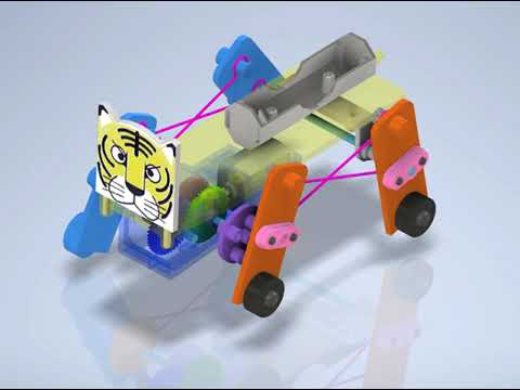 🐅 Tamiya Mechanical Tiger (Four Legged Walking Type) INVENTOR (ALL ...