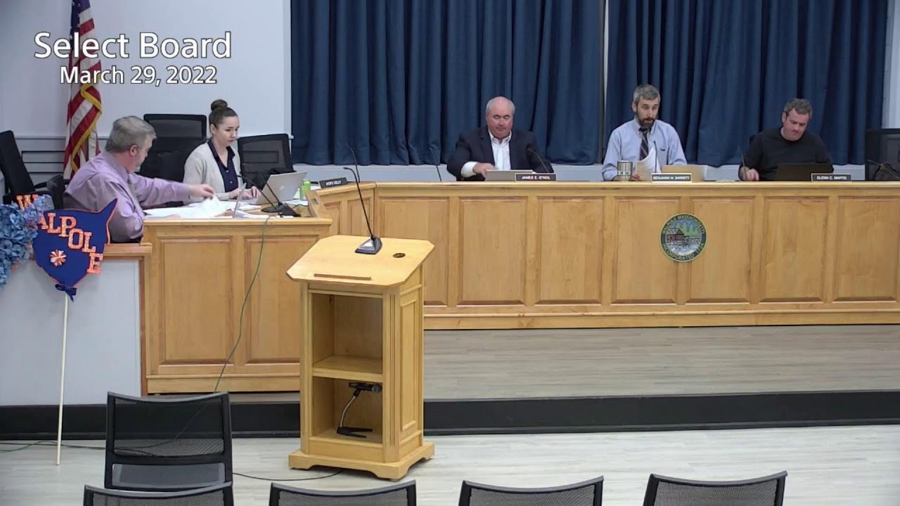 Select Board meeting March 29, 2022