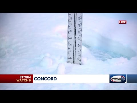 Snow falling in Concord, across New Hampshire good for snowballs, snowman-making