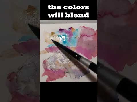 Watercolor backgrounds can look interesting! #watercolorpainting #satisfying #art #shorts #fun