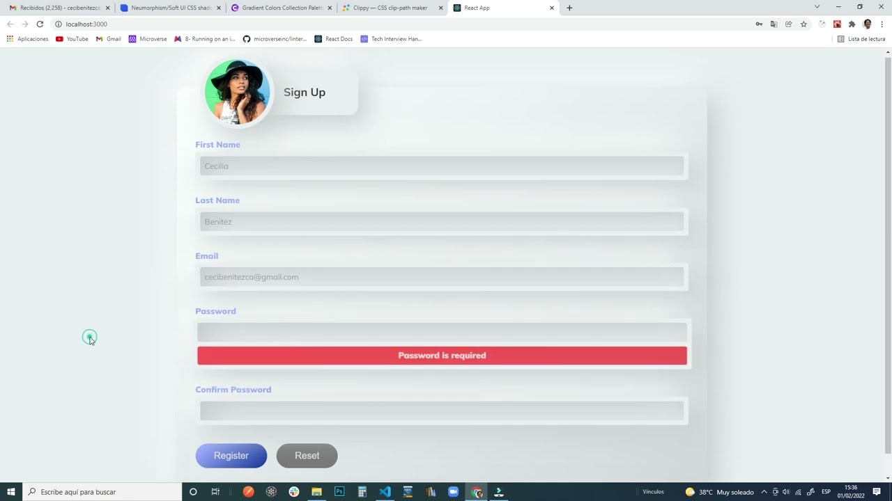 formik and yup (React)