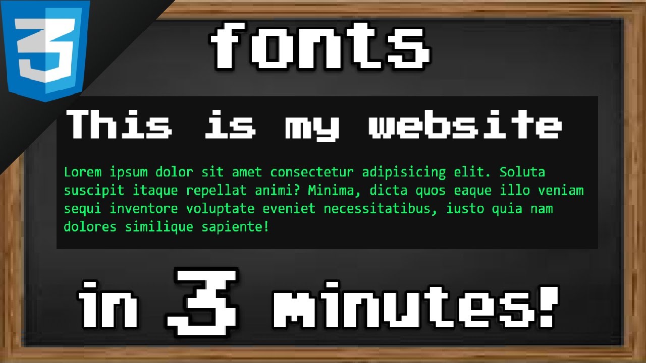 Learn CSS fonts in 3 minutes 🆒