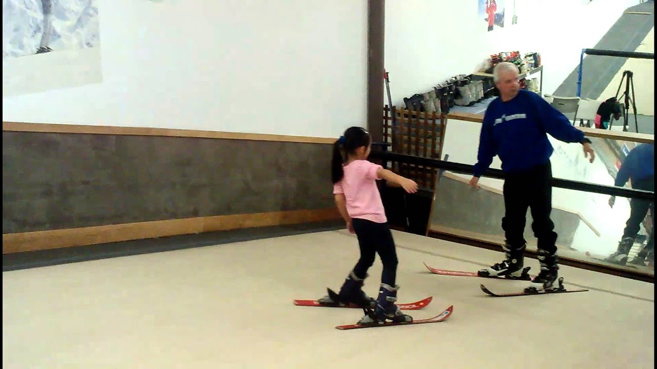 Learning how to ski at Mini Mountain!
