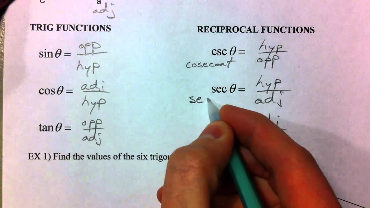 Right Triangle Trigonometry (1 of 2)