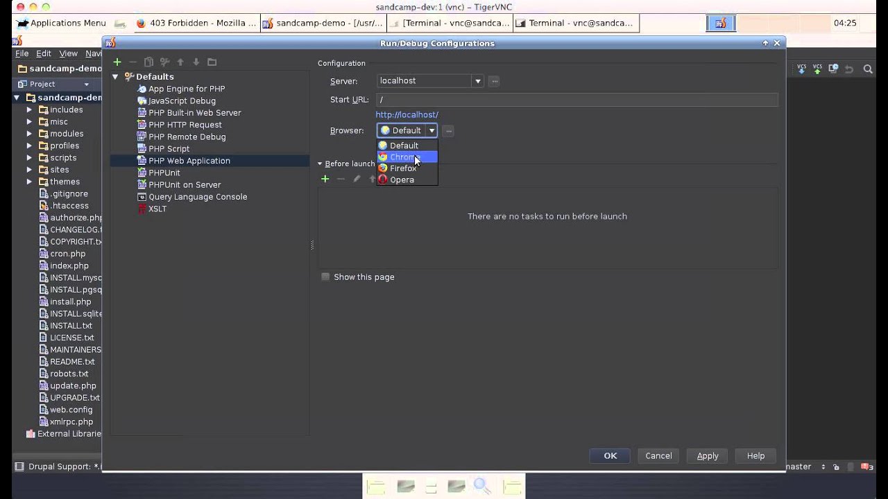 Run Site using PHPStorm