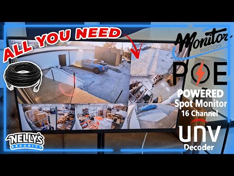 PoE Spot Monitor with Uniview 16-Channel IP Camera Decoder – Fast, Clean, Professional Installs