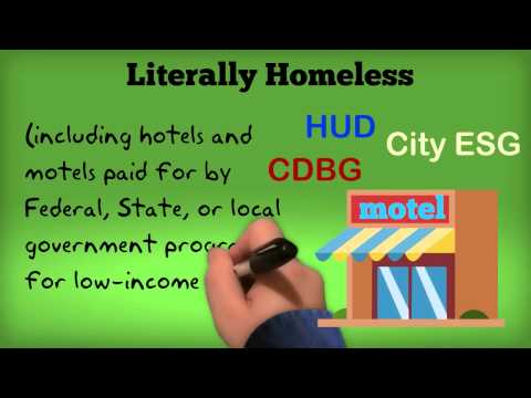 HUD HMIS Definition: Housing Status 1: Literally Homeless