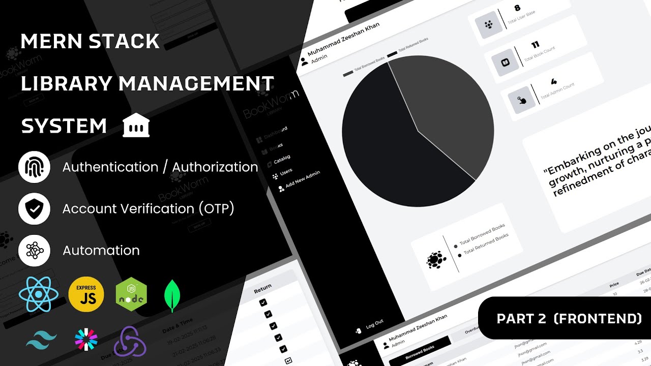 Create Full Stack Library Management System Using Node, Express, React, MongoDB | MERN Stack | Part2
