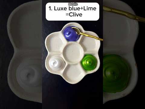 Luxe blue + Lime + Pearl = ? (Metallic) #asmr