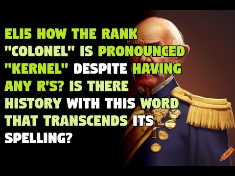 ELI5 how the rank “colonel” is pronounced “kernel” despite having any R’...