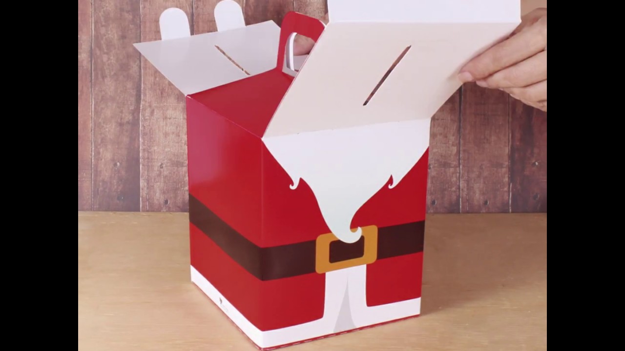Caixa para Panetone com alça Papai Noel