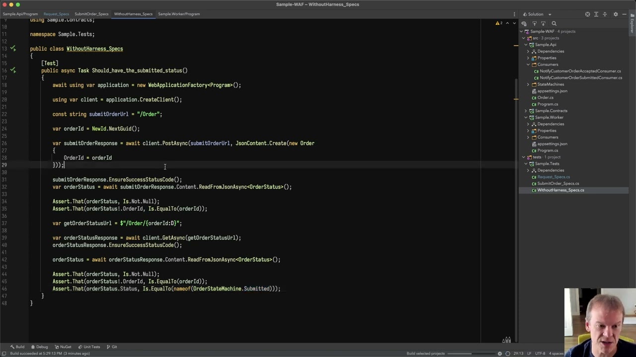 MassTransit Testing with Web Application Factory
