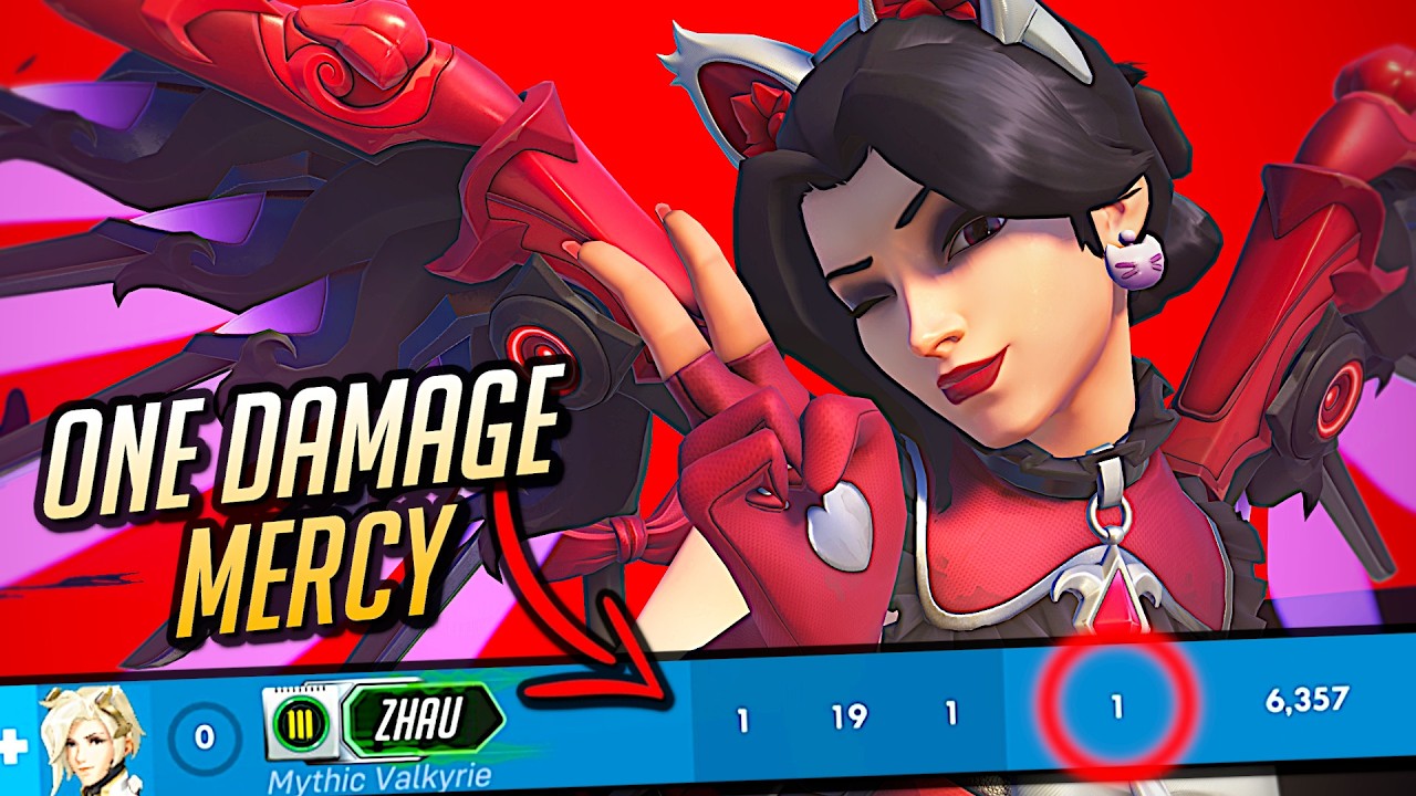 The Aura of a 1 Damage Mercy... ❤️ + Huge 61 Assists! - Overwatch
