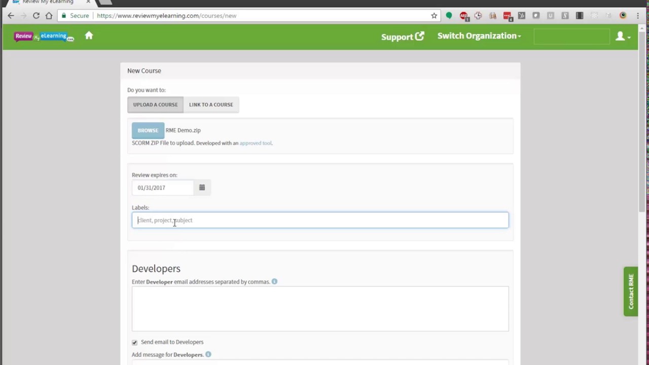 Publish and Upload Abobe Captivate to Review My eLearning