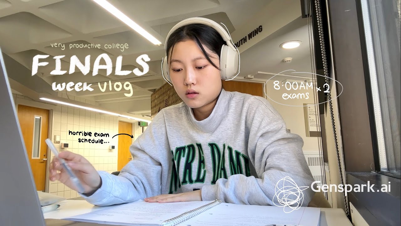 FINALS vlog ₊˚.🎧 intense studying, terrible exam schedule, realistic college finals week, locking in
