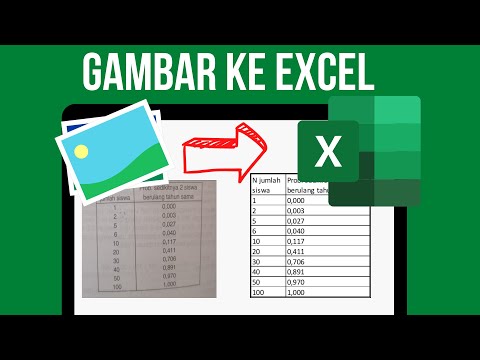 Merubah foto Jadi Tabel Excel
