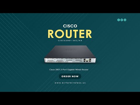 CISCO2901-SEC/K9 Cisco 2901 2-Port Gigabit Wired Router | Airtel Wireless Inc.