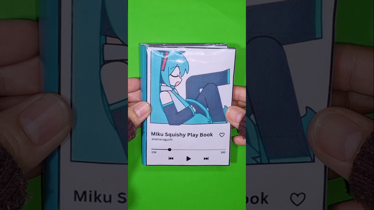 Miku Squishy Book  #miku #mikucraft #squishybook #hatsunemiku #anime #gamebook #paperdiy
