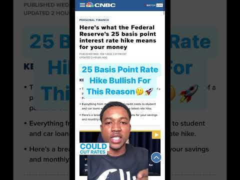 What Does 25 Basis Point Rate Hike Mean For Stocks ⁉️🤔🚀 #stockmarket #stocks #bitcoin #inflation