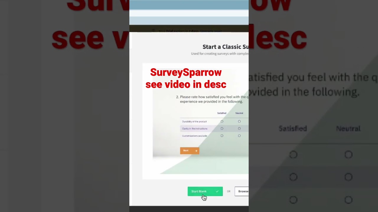 Create a Survey in Minutes: https://youtu.be/uP1ls-4r65M