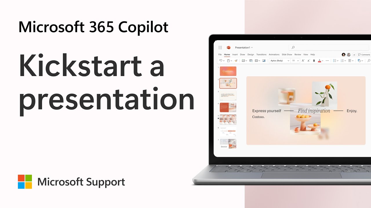 Create a PowerPoint presentation from a Word document using Copilot | Microsoft