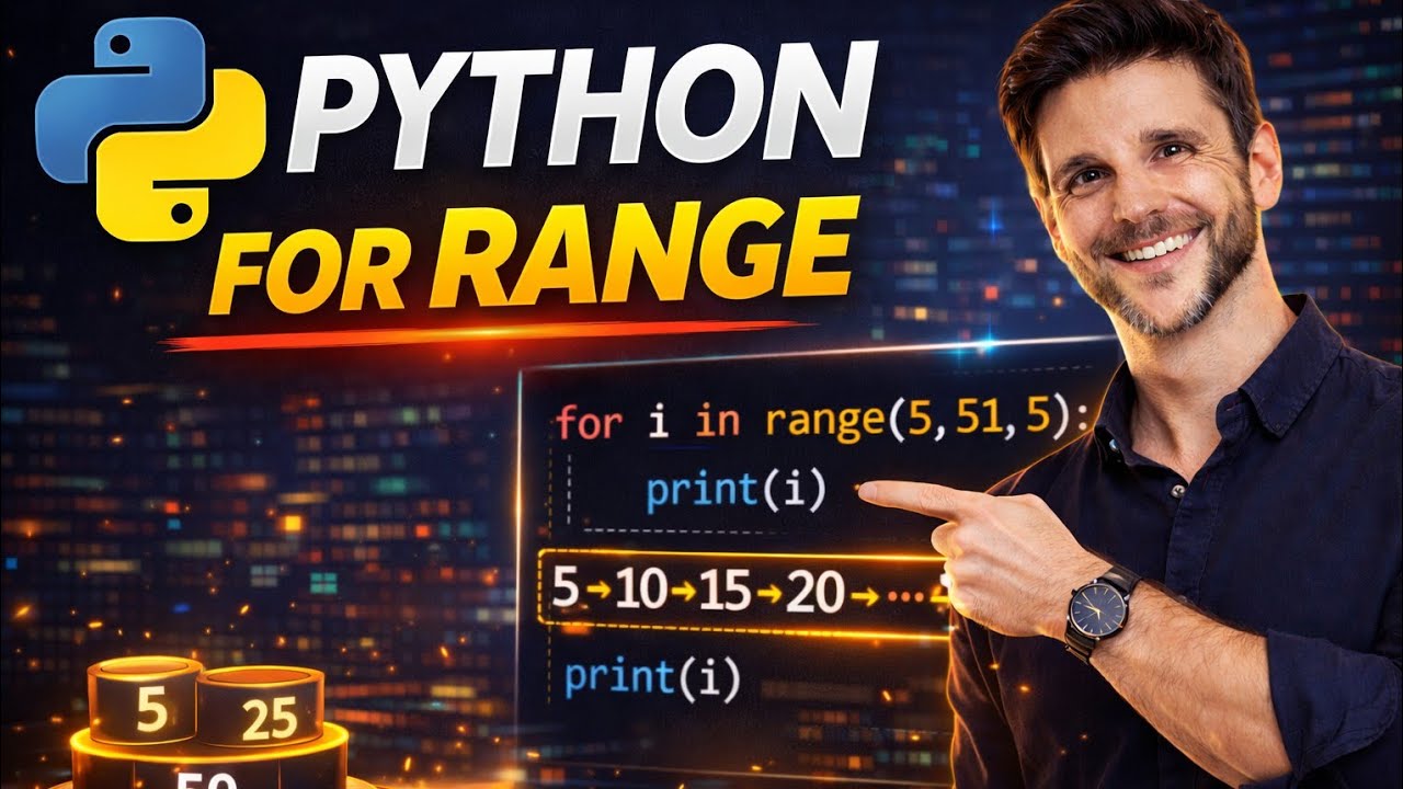 #31 Python For Loop with range() Explained in 3 Minutes | Beginner Tutorial #PythonForLoop #coding 