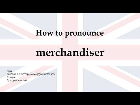 How to pronounce 'merchandiser' + meaning