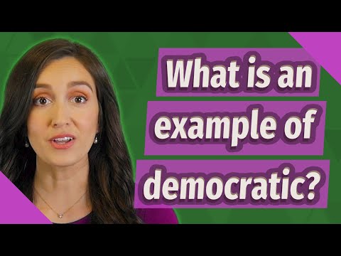 What is an example of democratic?