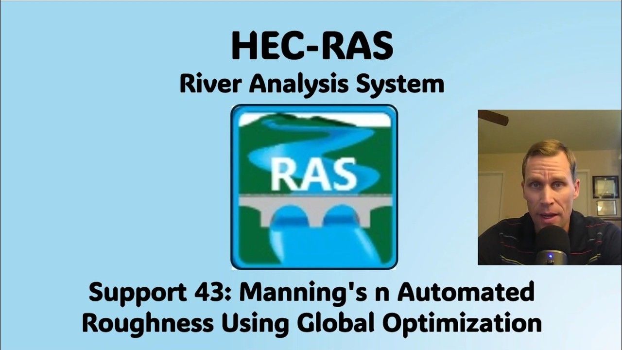 HEC RAS Support 43 - Manning's n Automated Roughness Using Global Optimization