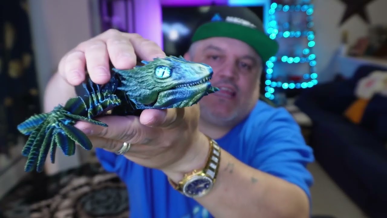 Nice Large 3D Print! Guwewu AzureWing Feathered Wyvern Dragon